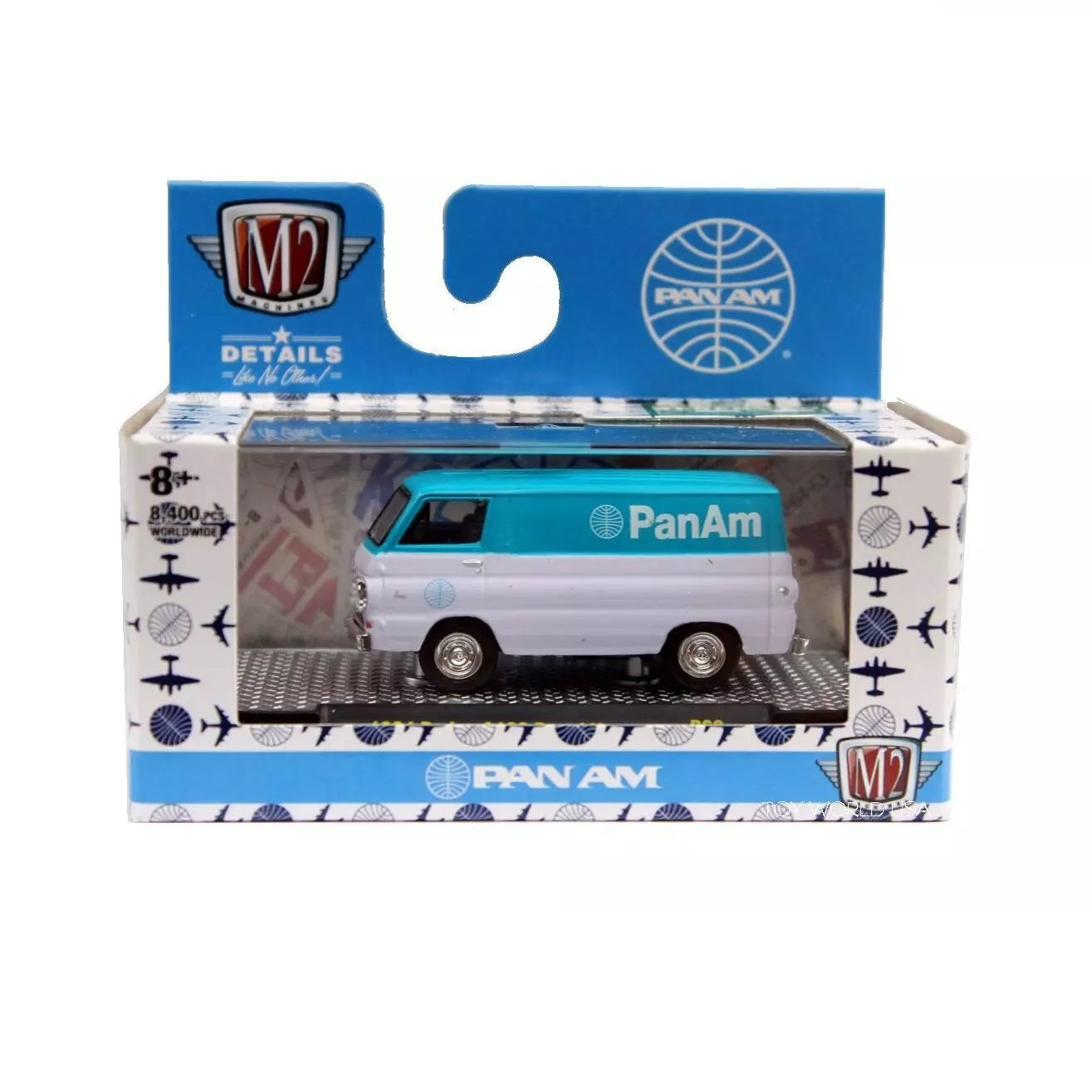 M2 Machines Dodge A100 Panel Van PAN AM 1964 - Scale 1/64 – 1-64 Specialist