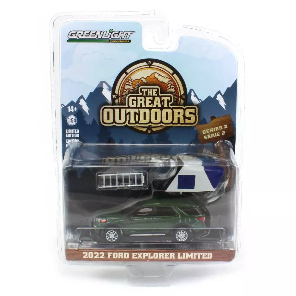 Greenlight - 2022 Ford Explorer with Rooftop Tent Great Outdoors Serie ...