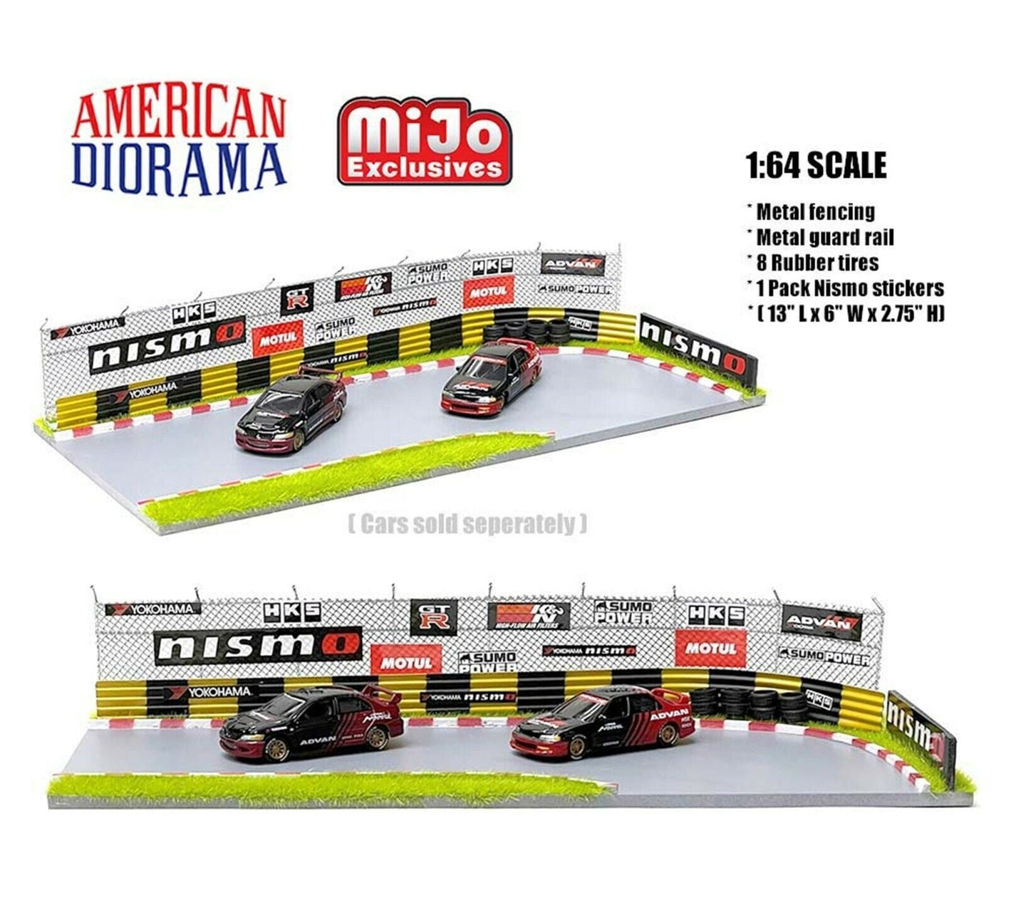 American Diorama - Racetrack Diorama (Advan stickers pack included) Ca ...
