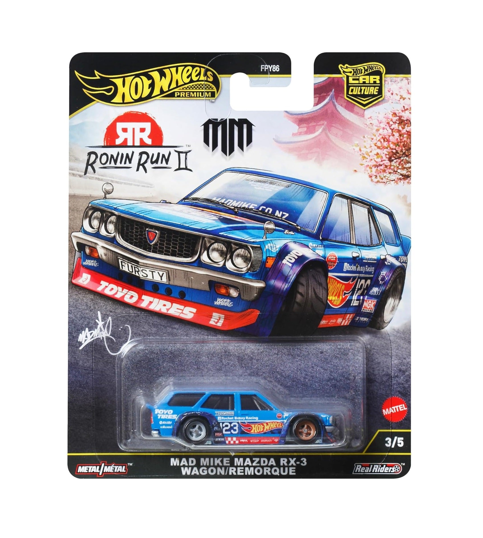 Hot Wheels Premium - Mad Mike Mazda RX-3 Wagon/Remorque Ronin Run II ...