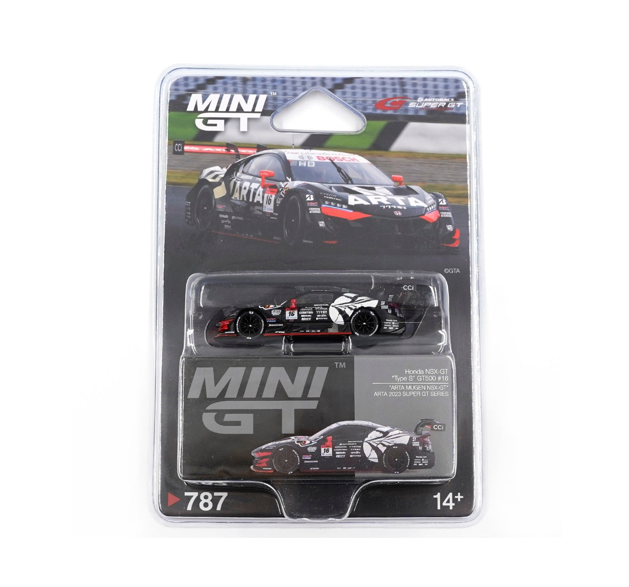 Mini GT - Honda NSX-GT "Type S" GT500 #16 "ARTA MUGEN NSX-GT" ARTA 202 ...