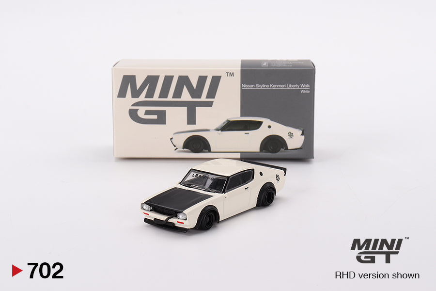 Mini GT - Nissan Skyline Kenmeri Liberty Walk White RDH - Scale 1/64 M ...