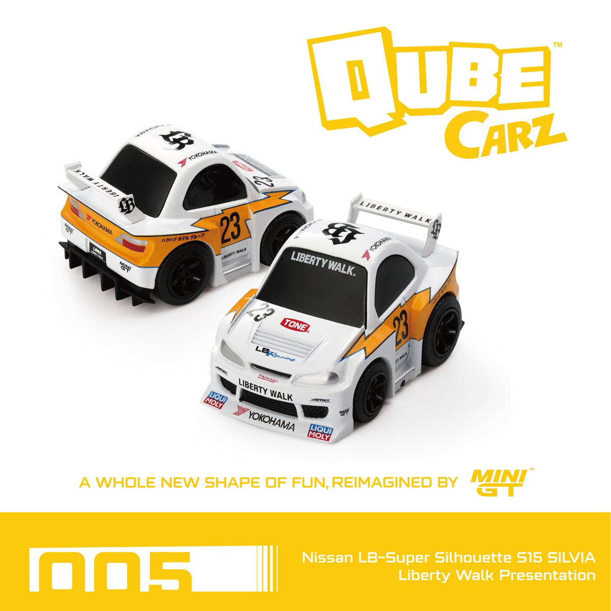 Mini Gt QUBE Carz Series - Nissan Silvia S15 LB-Super Silhouette Liber ...
