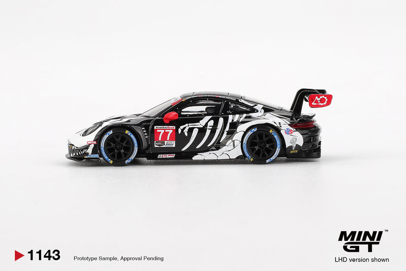 Mini GT - "Skeleton Rexy" Porsche 911 GT3 R #77 AO Racing 2025 IMSA Pe ...