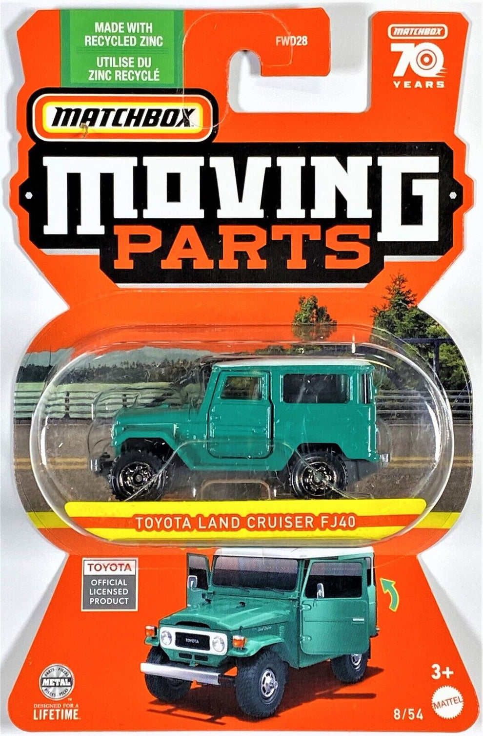 Matchbox - Toyota Land Cruiser FJ40 Green - Matchbox Moving Parts - Sc ...
