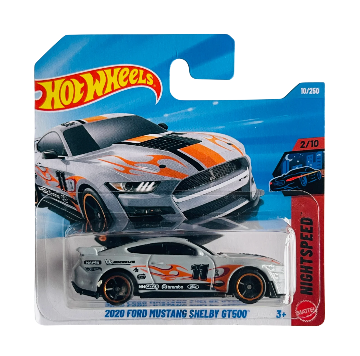 2020 Ford Mustang Shelby GT500 Grey - HW Nightspeed 2/10 - Hot Wheels ...